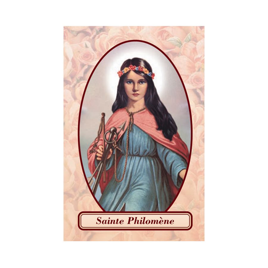'Ste-Philomène'' Laminated Card, relic, French / ea